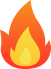 Cartoon Flame Fire Sticker