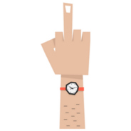 Cartoon Middle Finger Sticker