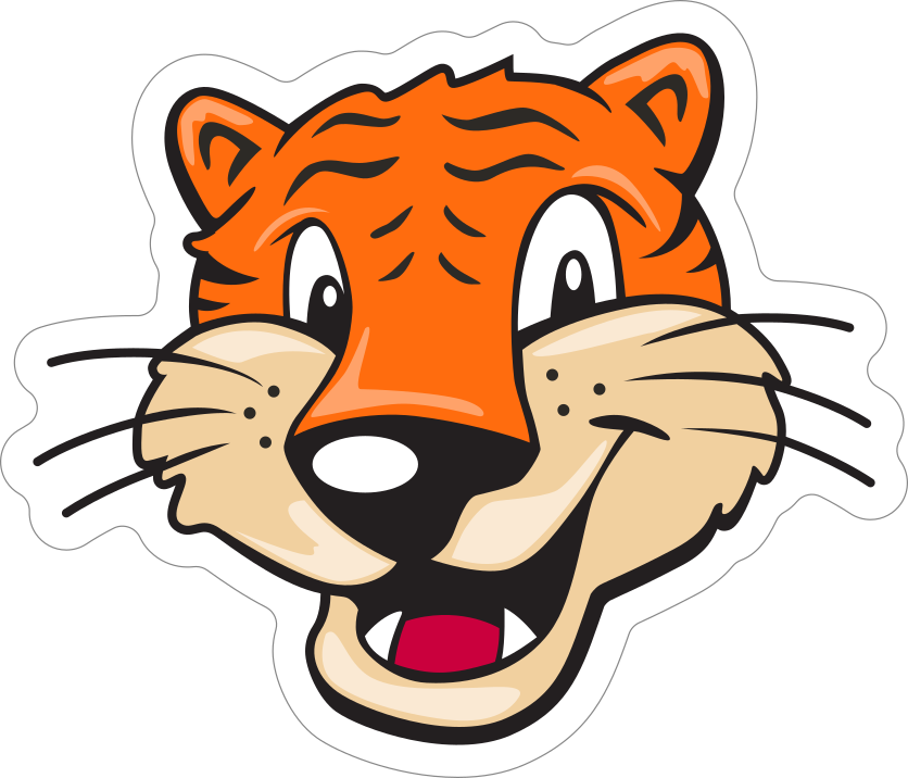 Cartoon Tiger Mascot Sticker - 50+ Color Options!