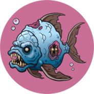 Cartoon Zombie Fish Sticker