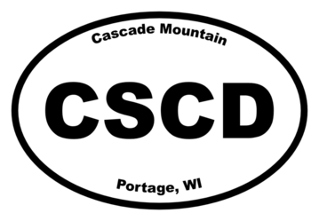 Cascade Mountain Oval Sticker