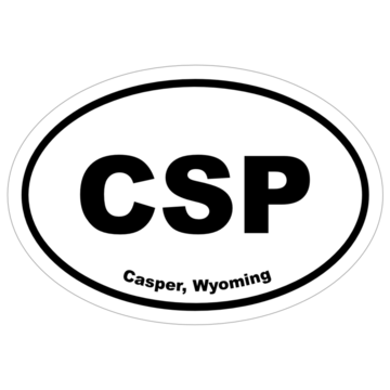 Casper, Wyoming Oval Stickers