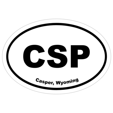 Casper, Wyoming Oval Stickers