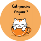 Cat-puccino Anyone Sticker
