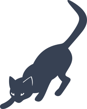 Cat Stalking Sticker - Fast Shipping & No Minimums