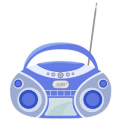 Cd Stereo Boombox Y2K Style Sticker