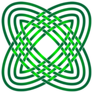 Celtic Knot In Shades Of Green Sticker