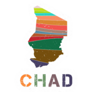 Chad Geometric Waves Sticker