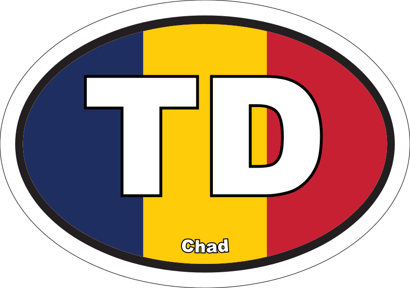 Vibrant, High-Quality Chad Td Flag Oval Magnets