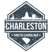 Charleston South Carolina Travel Stamp Sticker