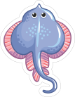 Vibrant, High-Quality Charming Stingray Stickers