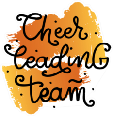 Cheerleading Team Lettering Sticker