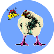 Chicken Of Breed Broiler In Pop Art Style Sticker