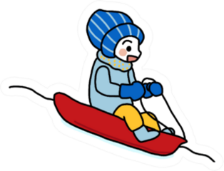 Sledding Stickers & Car Decals – Customizable Vinyl Stickers