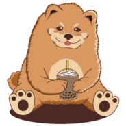 Chow Chow Bubble Tea Sticker