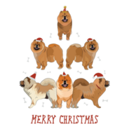 Chow Chow Xmas Tree Sticker