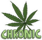 Chronic Marijuana Leaf Doodle Sticker