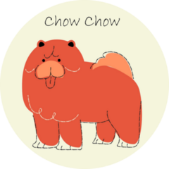 Chunky Chow Chow Sticker
