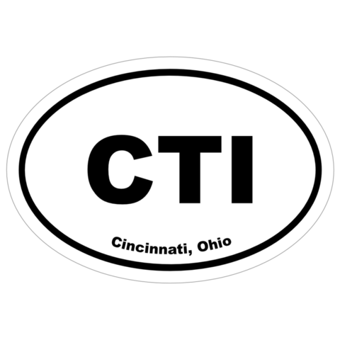 Cincinnati, Ohio Oval Stickers