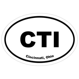 Ohio City Oval Car Stickers & Decals