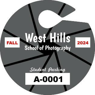 Custom Circle Hang Tag Parking Permits - Add Your Logo