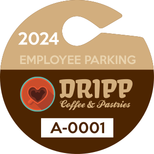 Employee Parking Pass - Custom Staff Parking Permits