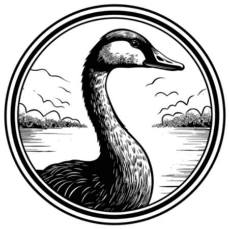 Circle Goose Sticker