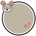Circle Mouse Sticker