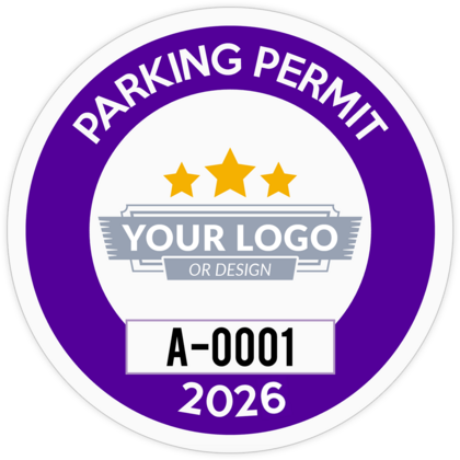 Custom Parking Permit Stickers & Hang Tags