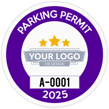 Custom Circle Parking Permits – Durable & Fully Customizable