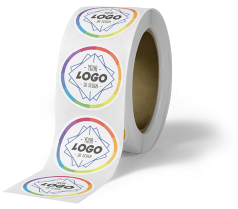Custom Circle Labels & Sticker Rolls with Free Shipping