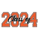 Class Of 2024 Red Font Sticker