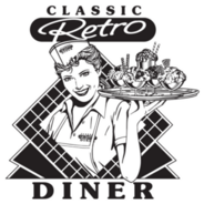 Classic 50's Diner Waitress Sticker