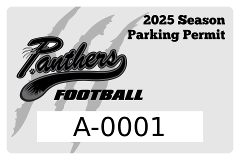Custom Claw Mark Rectangle Parking Permit Sticker for School Sports