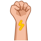 Clenched Fist Lightning Bolt Sticker