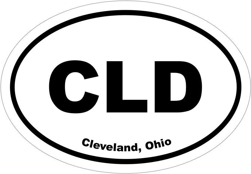 Cleveland, Ohio Oval Stickers