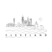 Cleveland Ohio Skyline Sticker
