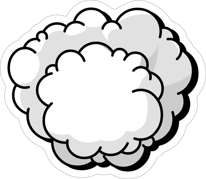 Cloud Comic Sticker