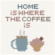 Coffee Cross-stitch Sticker