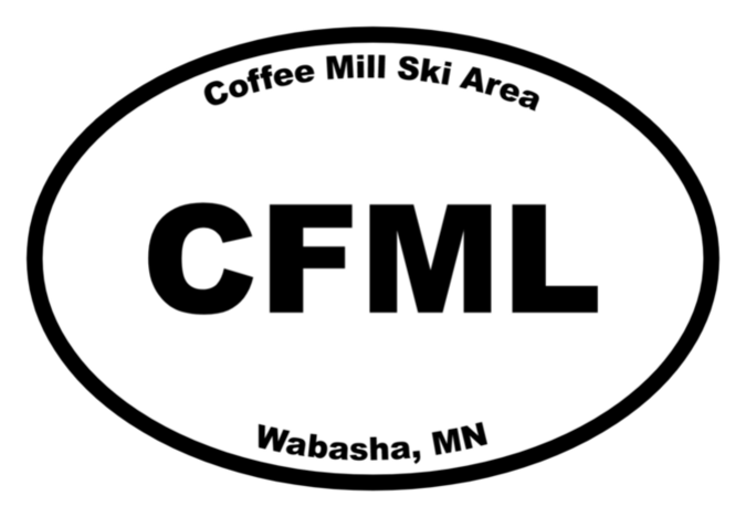 Coffee Mill Ski Area Oval Sticker