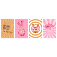 Collection Of Retro Cowboy Fashion Stickers