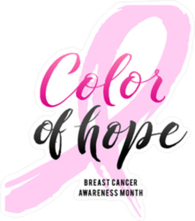 Color Of Hope Breast Cancer Awareness Sticker
