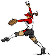 Colored Fast Pitch Softball Pitcher Sticker