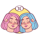 Colored Gemini Icon Sticker