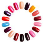Colorful Assortment Of Nail Polish Frame Sticker