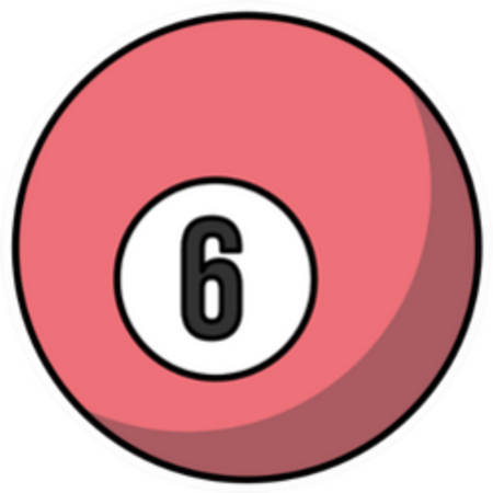 Colorful Billiard Ball Icon Sticker