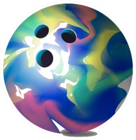Colorful Bowling Ball Sticker