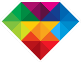 Colorful Diamond Sticker