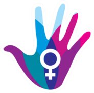 Colorful Hand With Female Symbol Sticker