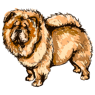 Colorful Illustration Chow Sticker